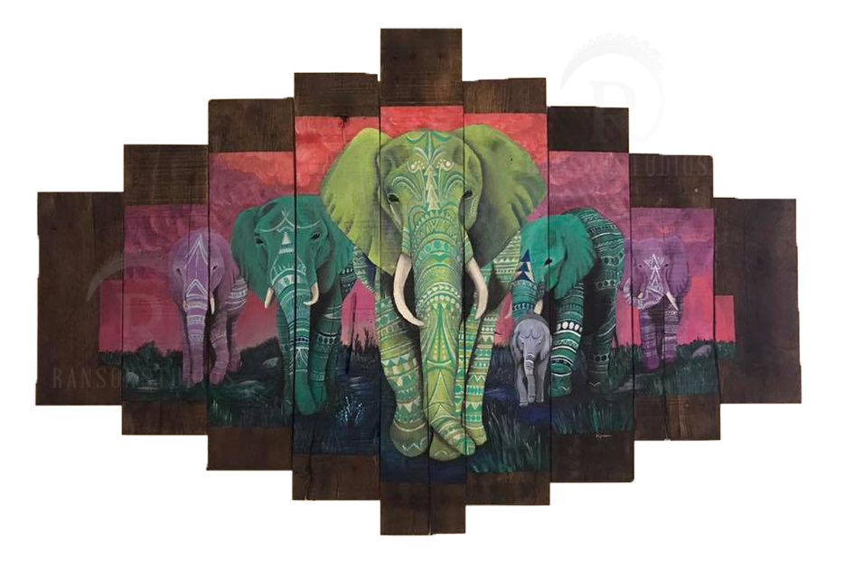 Elephant Tribe - ORIGINAL PAINTING – Ransom Studios